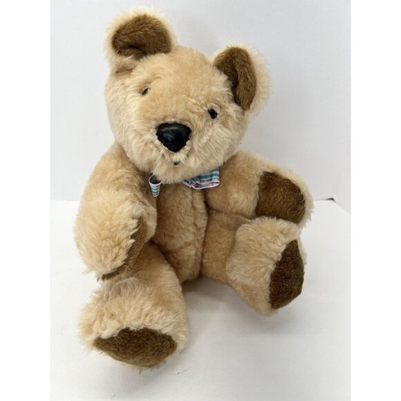 Hand Crafted | Toys | Vintage Artisan Brown Teddy Bear Plush 9 Sitting ...